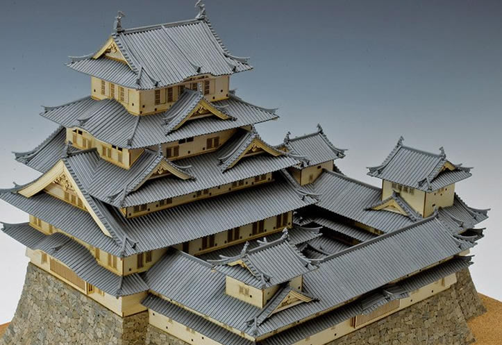 "Himeji Castle" Wooden Japanese Castle Model, by Woody JOE