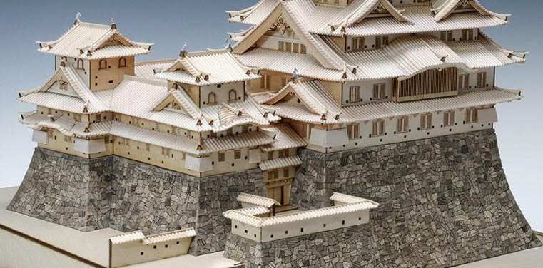 "Himeji Castle" Wooden Japanese Castle Model, by Woody JOE