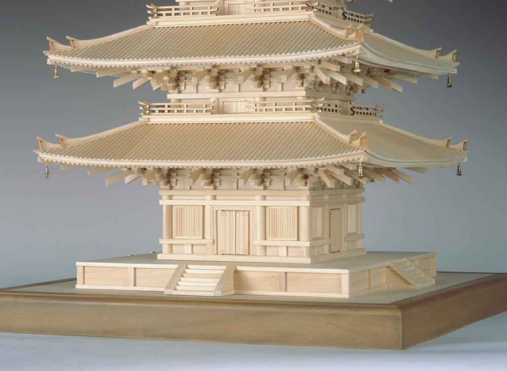 "Kohfukuj / Goju-no-To" Wooden Japanese Temple Model, by Woody JOE
