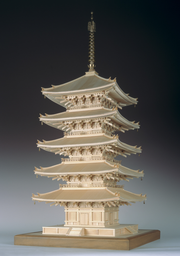 "Kohfukuj / Goju-no-To" Wooden Japanese Temple Model, by Woody JOE