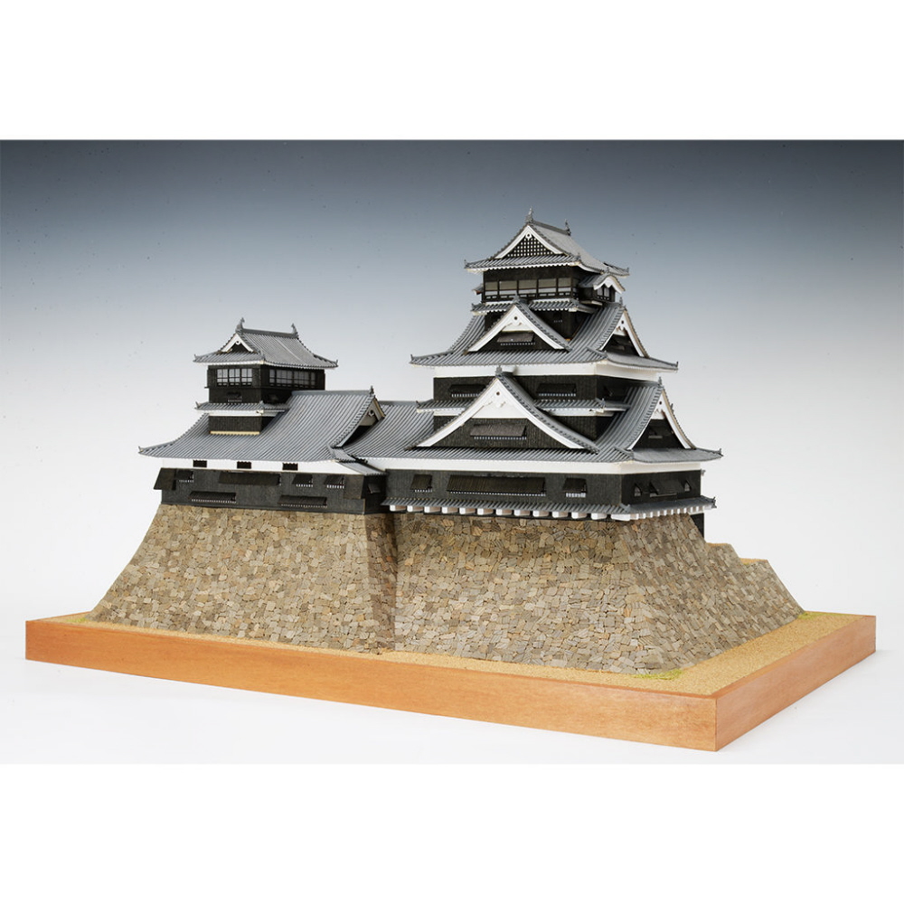 "Kumamoto Castle" Wooden Japanese Castle Model, by Woody JOE