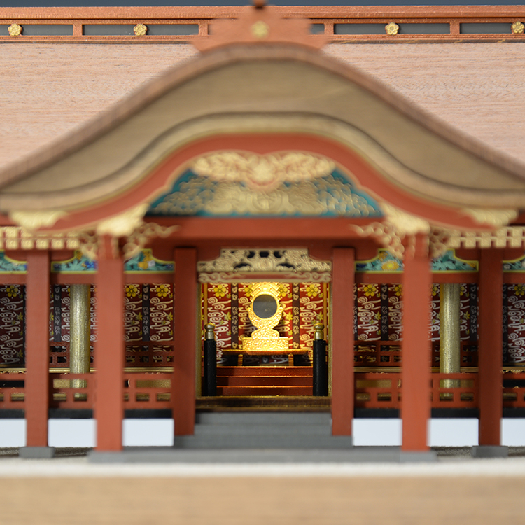 "Tenmangu Shrine, the God of Learning" Wooden Japanese Shrine Model, by ...