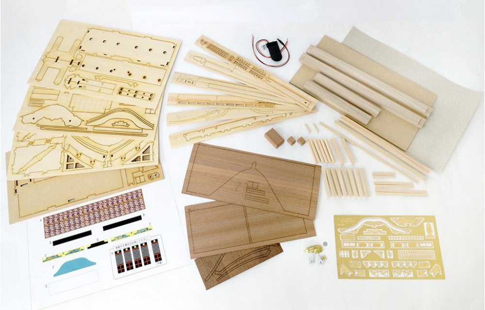 "Tenmangu Shrine, the God of Learning" Wooden Japanese Shrine Model, by ...