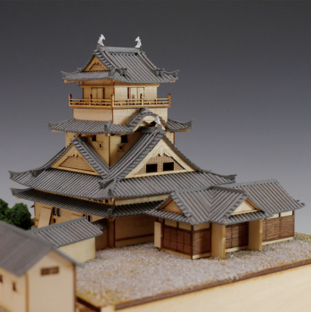 "Kouchi Castle" Wooden Japanese Castle Model, by Woody JOE